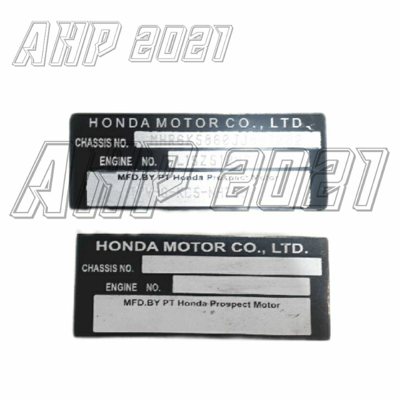 Jual peneng vinplate emblem nomor rangka mobil | Shopee Indonesia