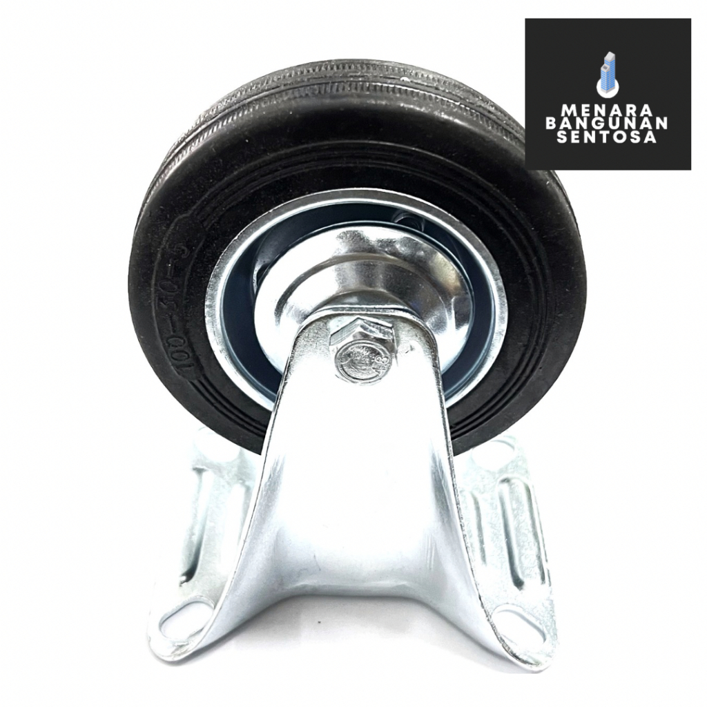 Jual Roda Karet Hitam Mati 4 Inch - Roda Troli Trolley Etalase Gerobak ...