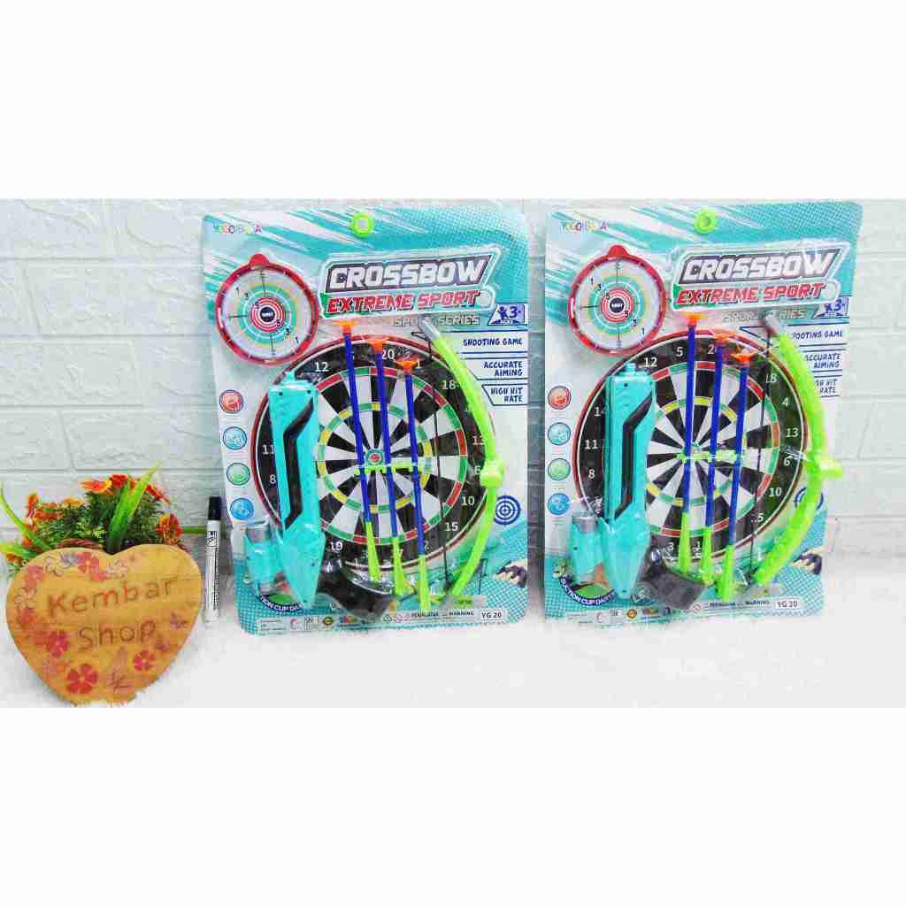 Jual YG20 MAINAN ANAK MEMANAH PAPAN DART GAME BESAR Cross Bow Tentara ...