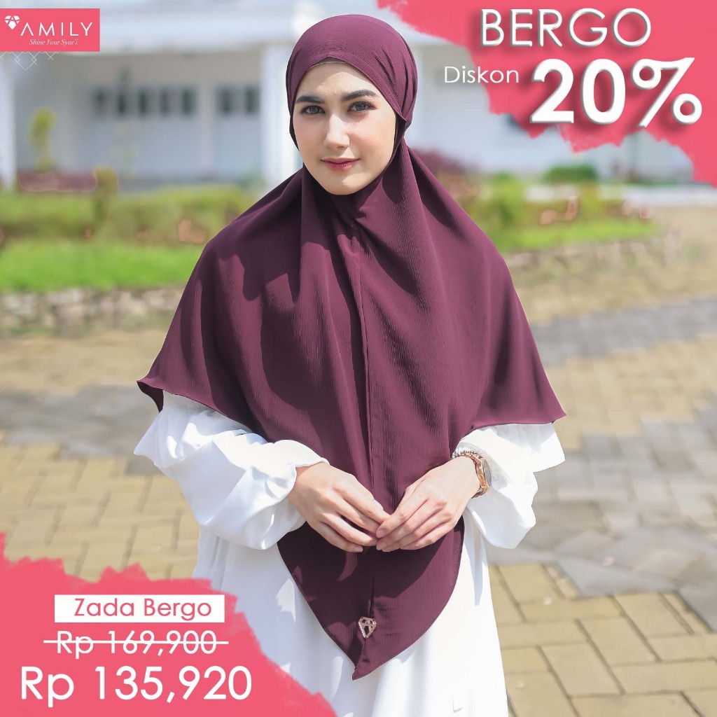 Jual Amily Hijab - Zada Bergo - Bergo Tali Jumbo | Shopee Indonesia