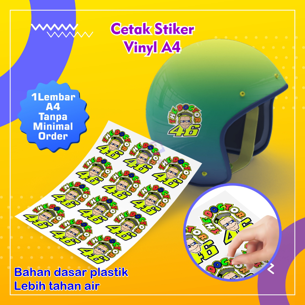 Jual Cetak Stiker Vinyl A4 Sticker Label Makanan Logo Kemasan Cutting ...