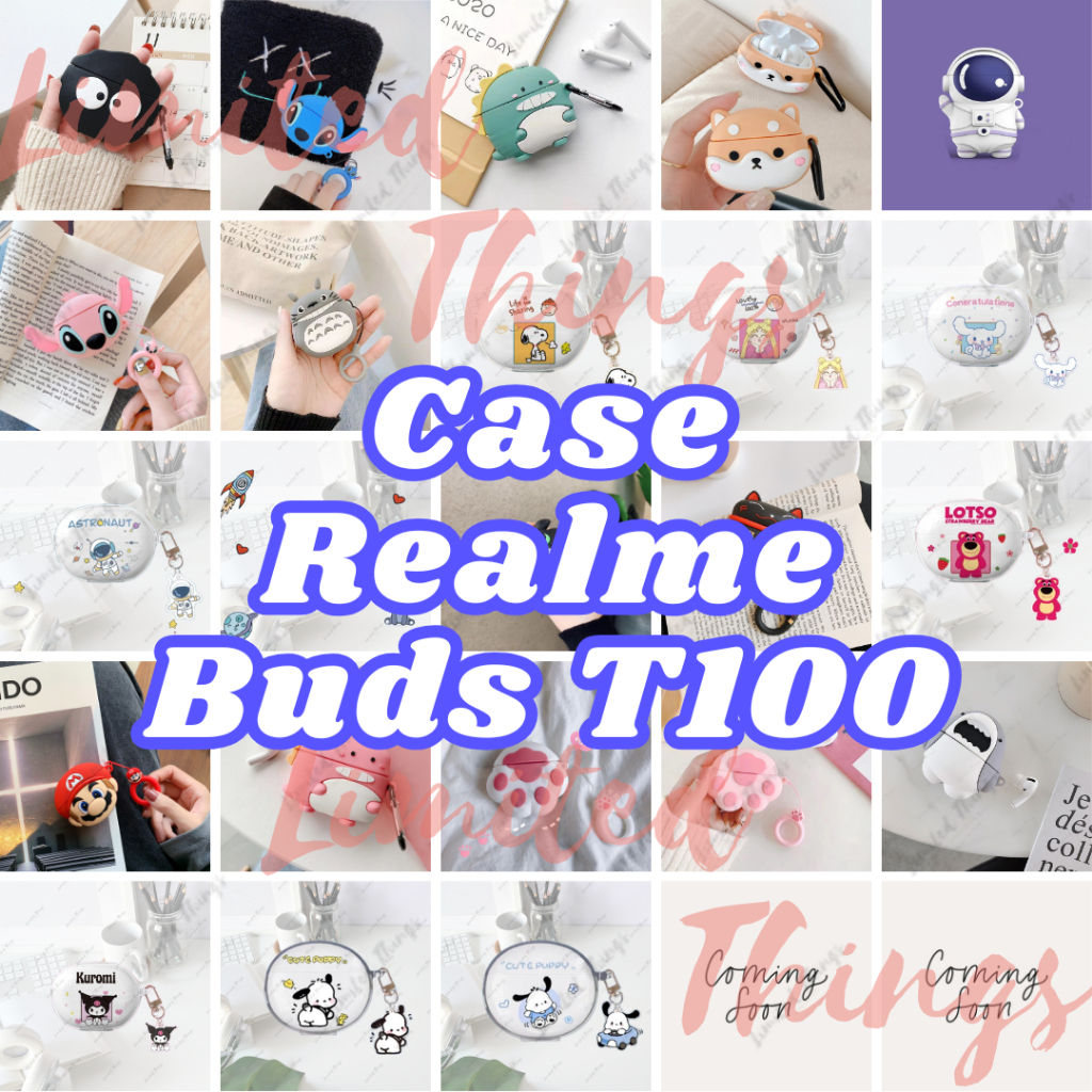 Jual SOFT CASE Realme Buds T100 Karakter Kartun Cartoon Character Lucu Casing Kurosuke Totoro ...