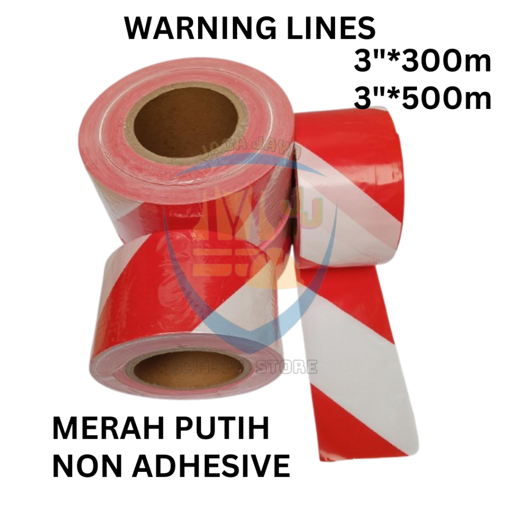 Jual Garis Polisi Roll Merah Putih non Reflektif, Police Line Merah ...