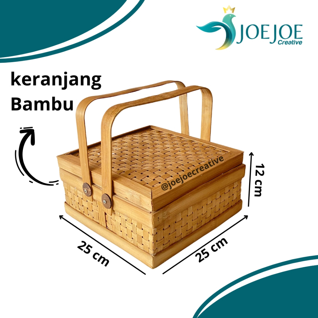 Jual Box Anyaman Bambu 25 x 25 x 12cm | Shopee Indonesia