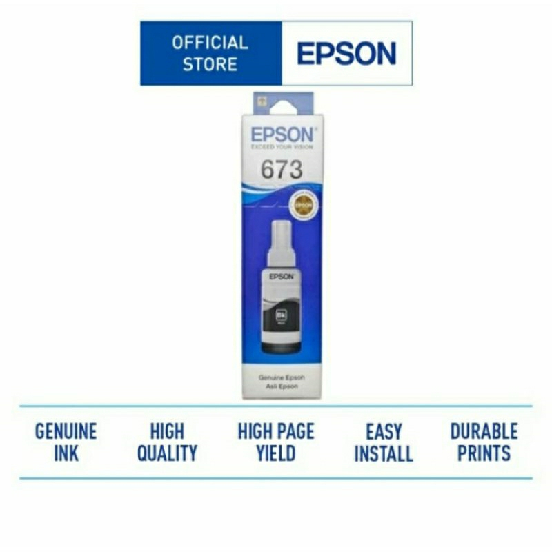 Jual Tinta Epson 673 black original-T6731 - Hitam | Shopee Indonesia