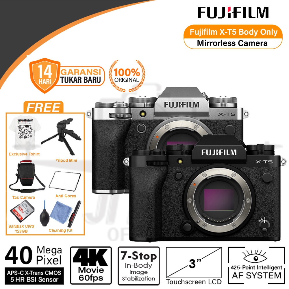 Jual Fujifilm X-T5 Body Only Fuji XT5 XT 5 Fuji Mirrorless Camera Body Only | Shopee Indonesia
