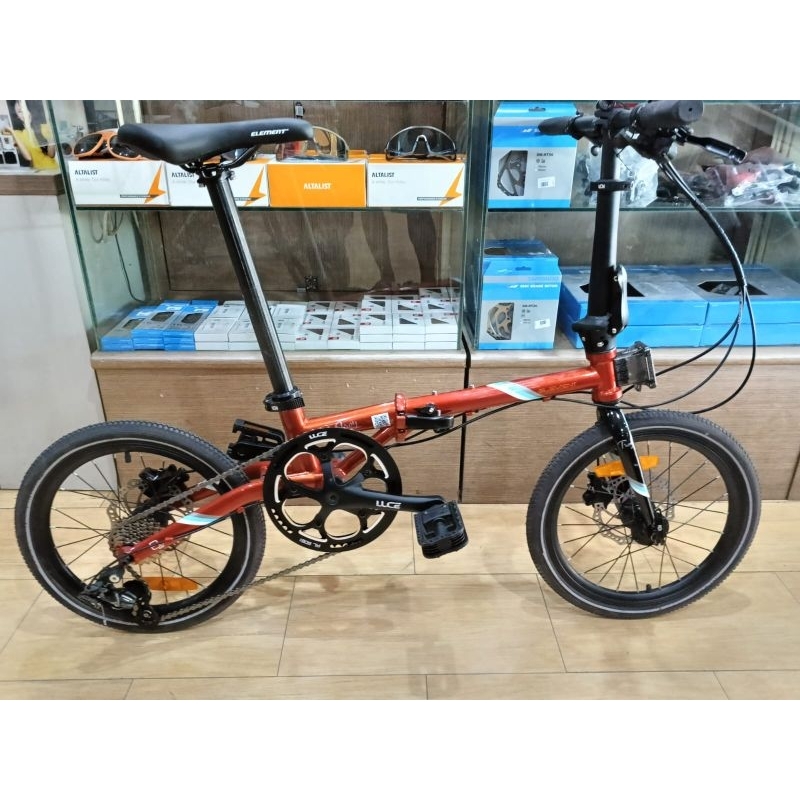 Jual Sepeda Lipat Element Troy X10 Orange & Bike To Work | Shopee Indonesia