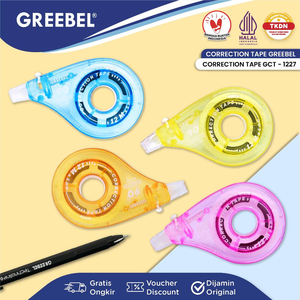 Jual GREEBEL Correction Tape GCT-1227 Pastel Lucu / Tip Ex Kertas Roll ...