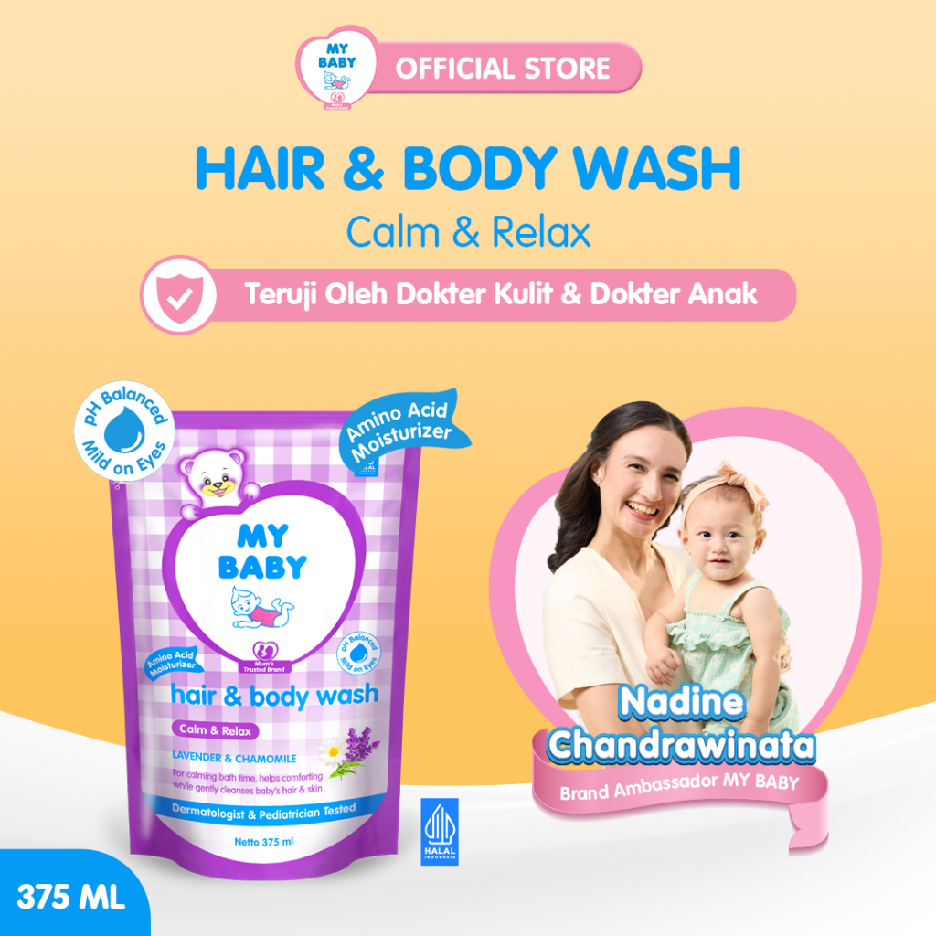 Jual My Baby Hair & Body Wash Calm & Relax Refill 375 mL | Shopee Indonesia