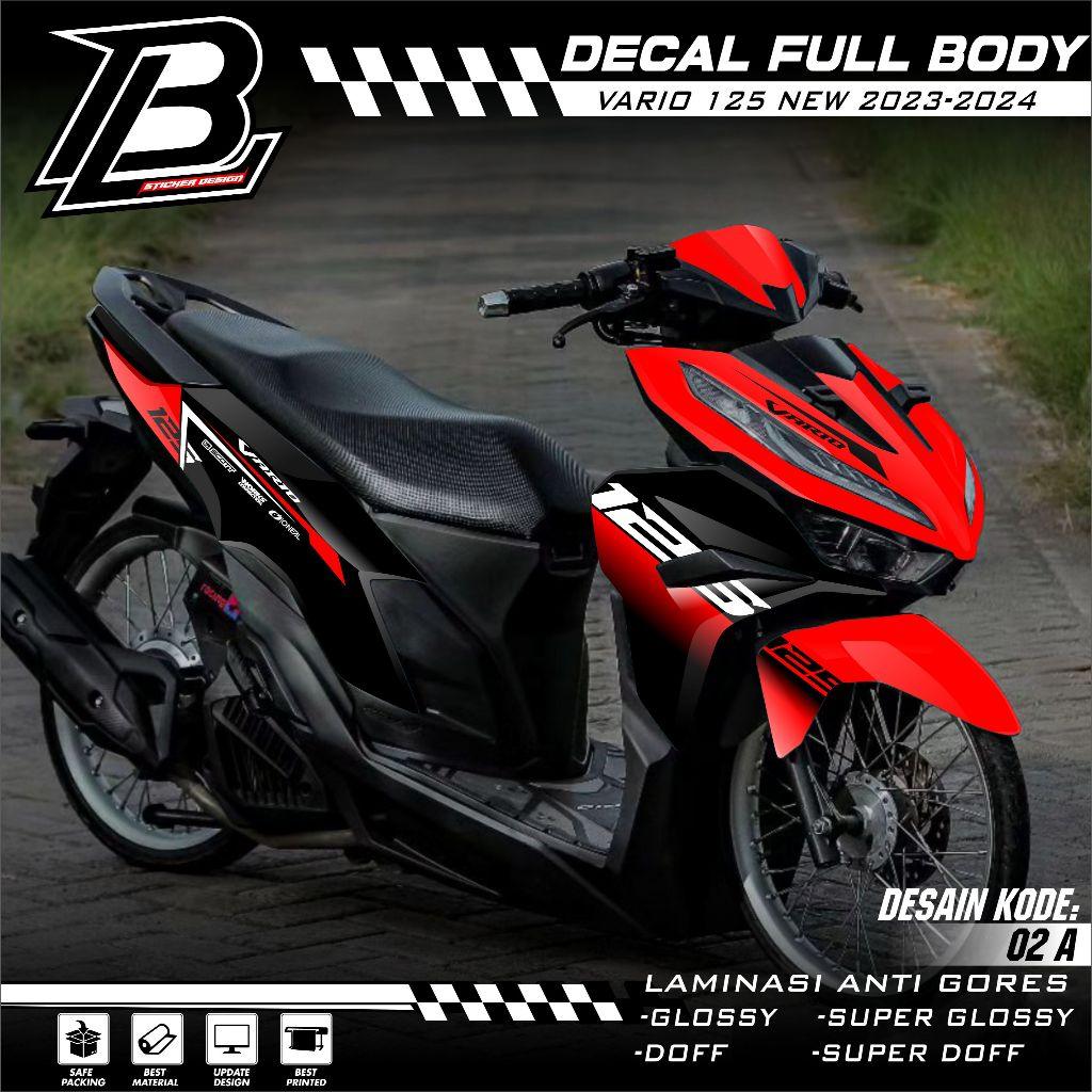 Jual (COD)Decal stiker vario 125 new 2022 2023 GEN 2 Full Body simpel grafis terbaru - Sticker ...