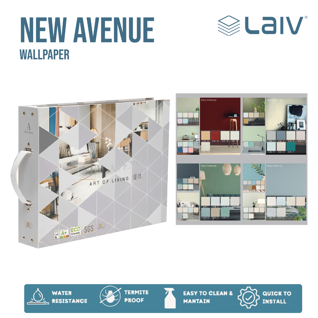 Jual LAIV Katalog Wallpaper Dinding New Avenue Series Premium Office ...