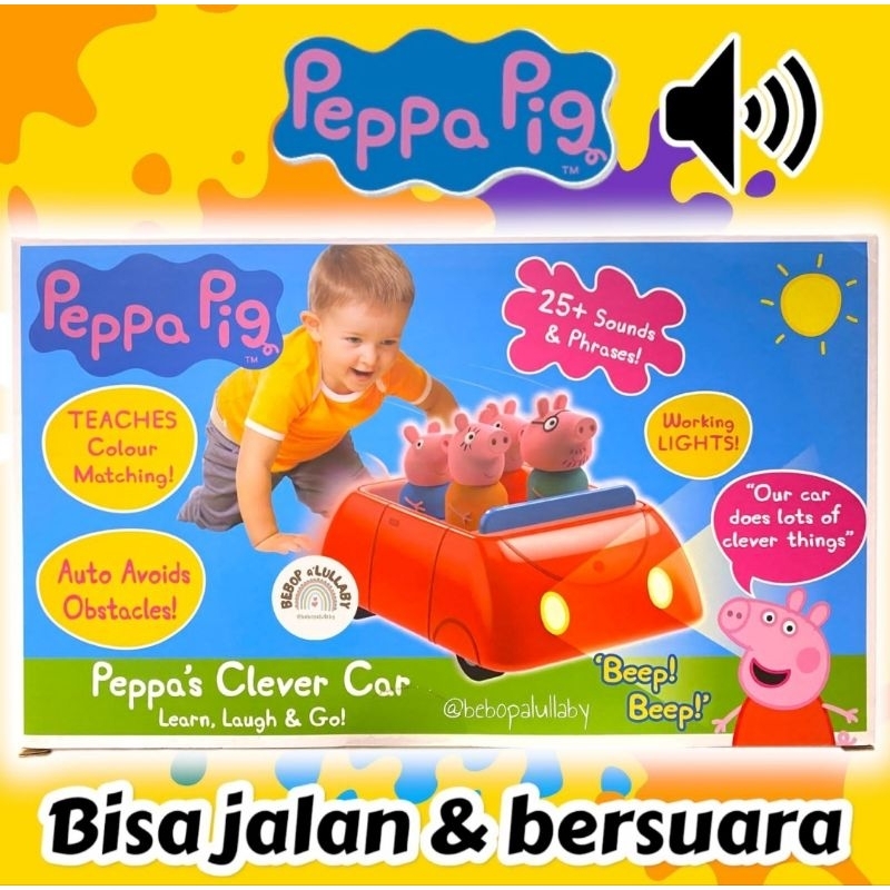 Jual [MOTORIZED] PEPPA PIG ORIGINAL CLEVER CAR MOBIL PEPA PIG FAMILY ...