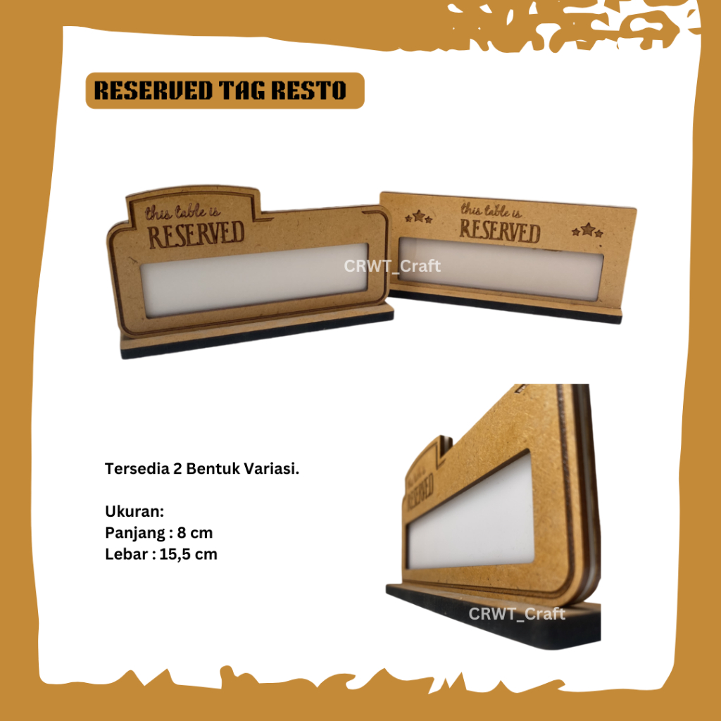 Jual Reserve Tag Cafee dan Resto simple unik dan estetik | Shopee Indonesia