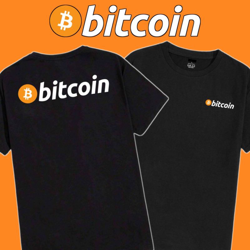Jual KAOS BITCOIN LOGO DEPAN BELAKANG / COTTON COMBED 24S PREMIUM ...