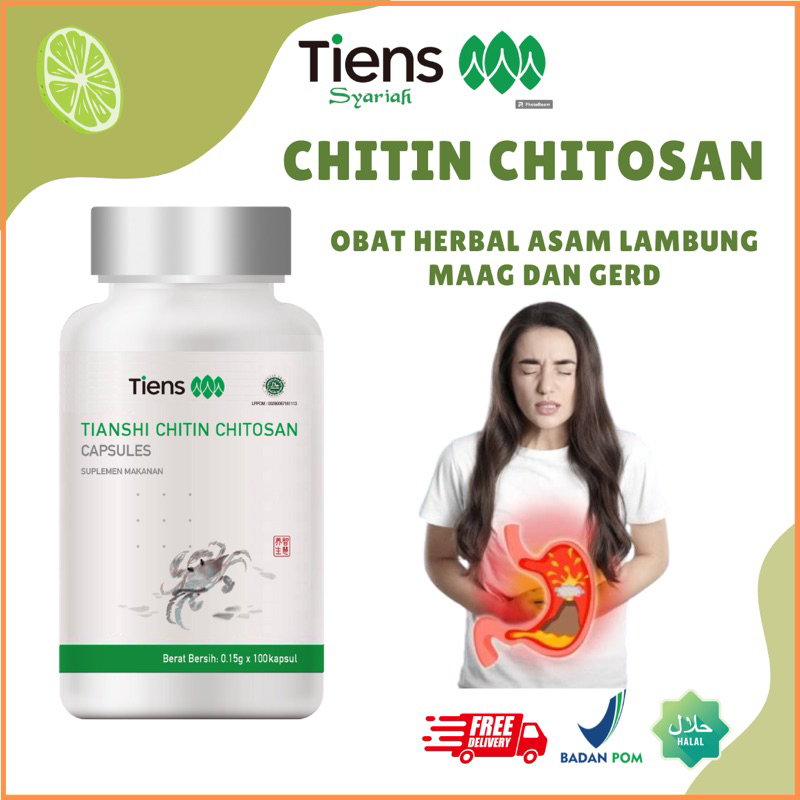 Jual Chitin Chitosan Tiens 100 Kapsul Solusi Asam Lambung Magh Dan Gerd ...