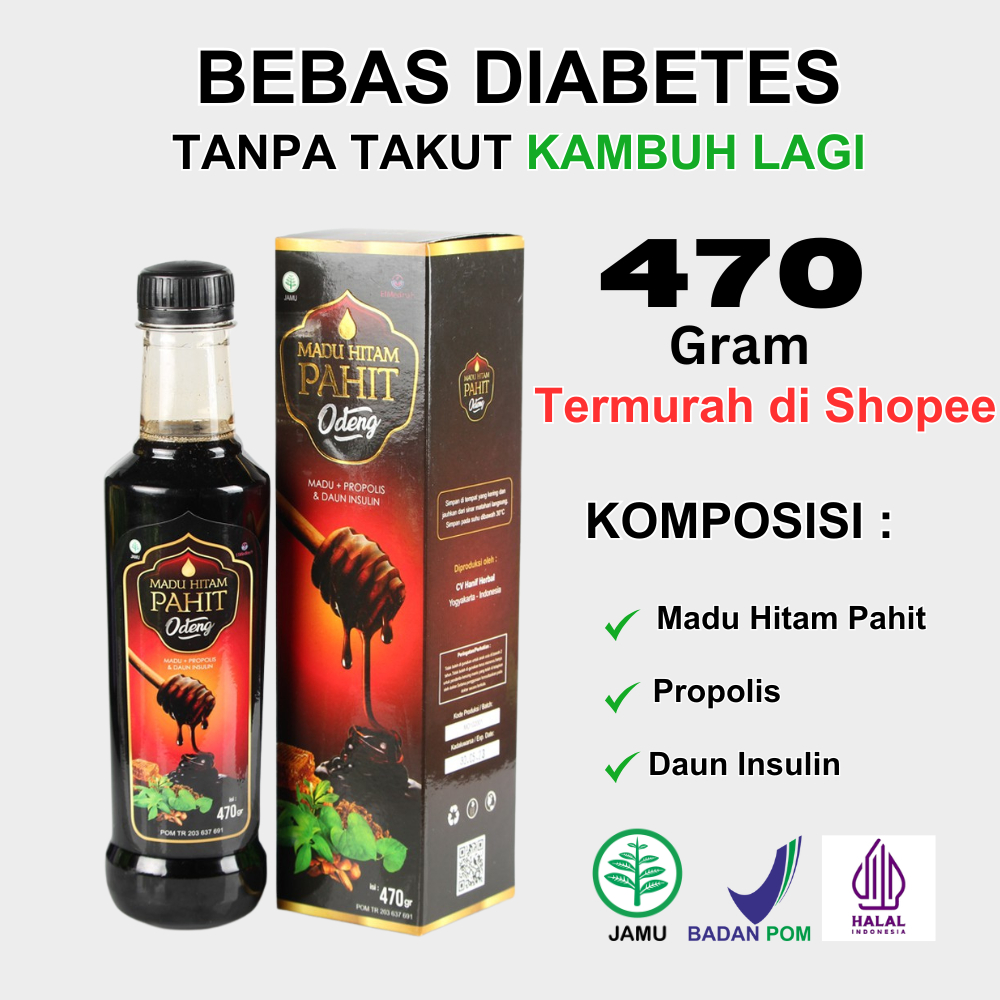 Jual Madu Hitam Pahit Spesial Odeng El Medinah | Madu Propolis Plus ...