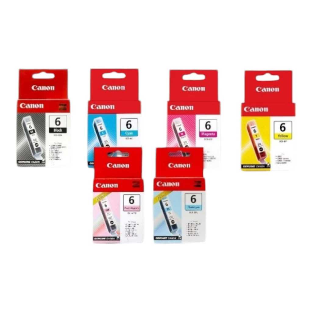 Jual TINTA CARTRIDGE CANON 6 (B-C-M-Y-PC-PH) | Shopee Indonesia
