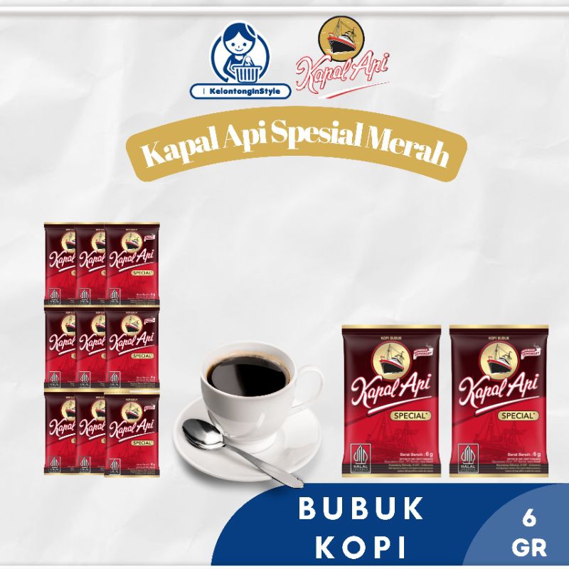 Jual Kopi Kapal Api Mini Special 6.5gr Tanpa Gula Per Renceng isi 10 ...