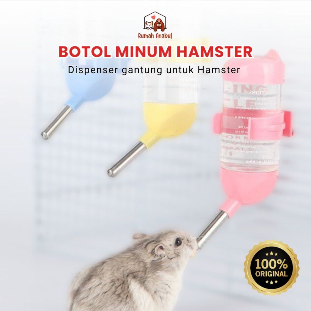 Jual HC botol minum hewan hamster/tempat minum gantung hamster/Tempat ...