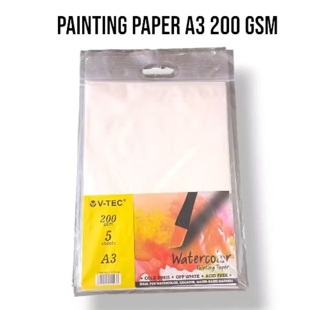 Jual kertas gambar A3 / painting paper watercolor A3 ( 5 lembar ...