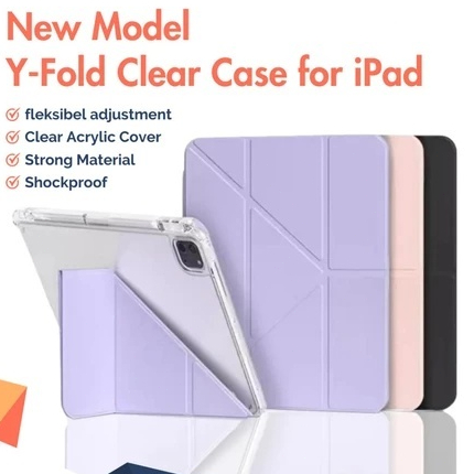 Jual Casing Acrylic Flip Case10.2 inch iPad 2019 2020 2021 Autolock Foldable Case iPad Pro 11 13 ...