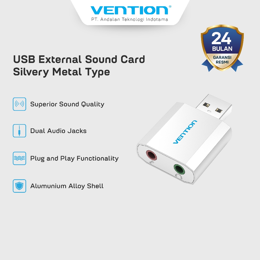 Jual Vention Universal External USB Sound Card - VAB-S13 | Shopee Indonesia