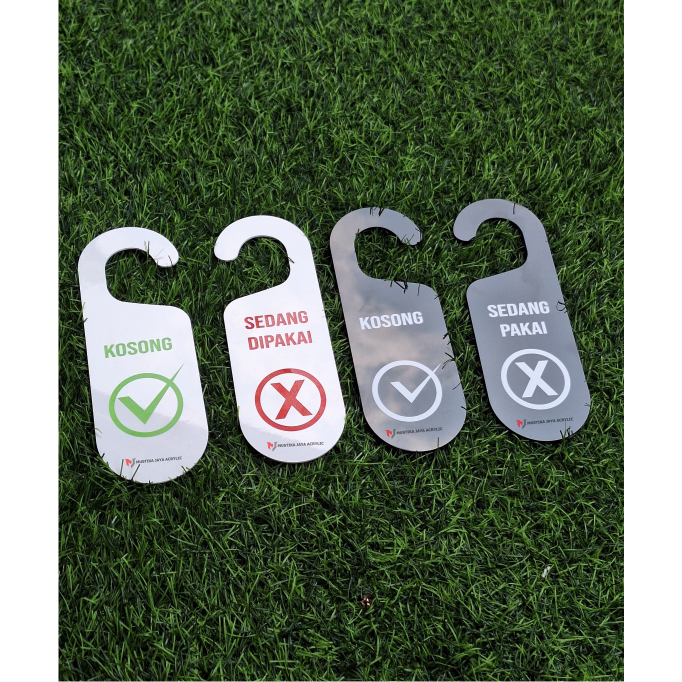 Jual label pintu kosong atau isi sedang di gunakan bahan acrylic ...