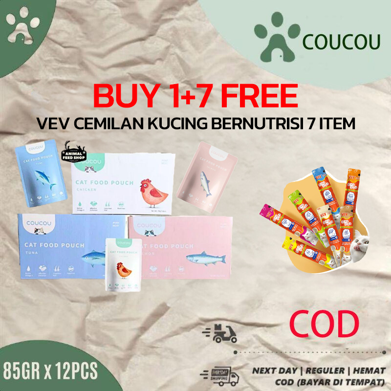 Jual CouCou Pouch Box 12 pcs x 85gr All Life Stage Makanan Basah Kucing ...