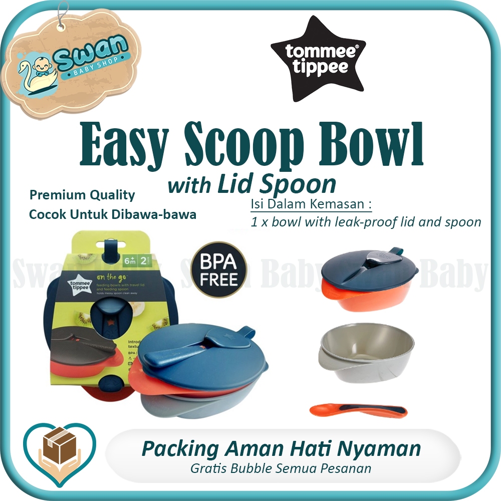 Jual Tommee Tippee Easy Scoop Bowl With Lid Spoon | Shopee Indonesia