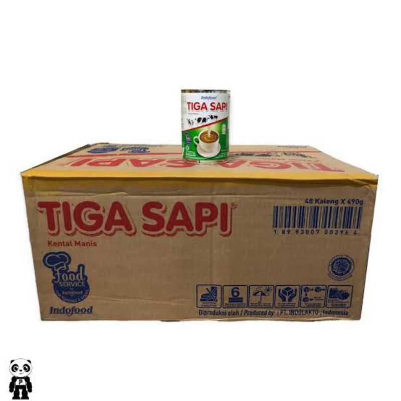 Jual Tiga sapi susu kental manis 490g isi 48 kaleng Dus / Tiga Sapi SKM 490g Dus / Susu 3 Sapi ...