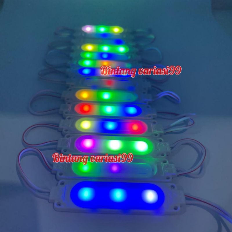 Jual Lampu Kolong Mobil Motor 12 Volt dan 24 volt Nyala Kedip Warna Warni RGB Modul COB 6 Mata ...