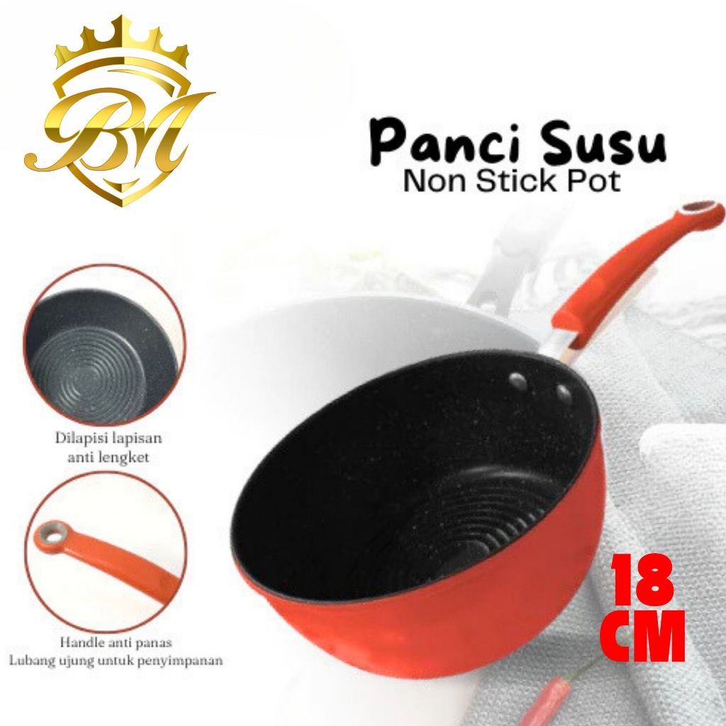 Jual Panci Susu Rebus 18cm Panci Anti Lengket Pan Kuah Masak Goreng ...