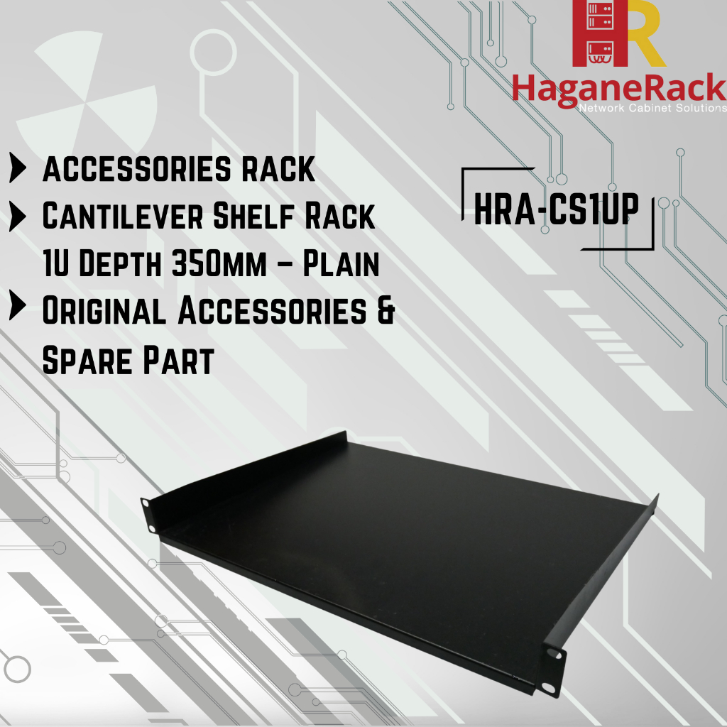 Jual Cantilever Shelf Rack 1U Depth 350mm Plain (HRA-CS1UP ...