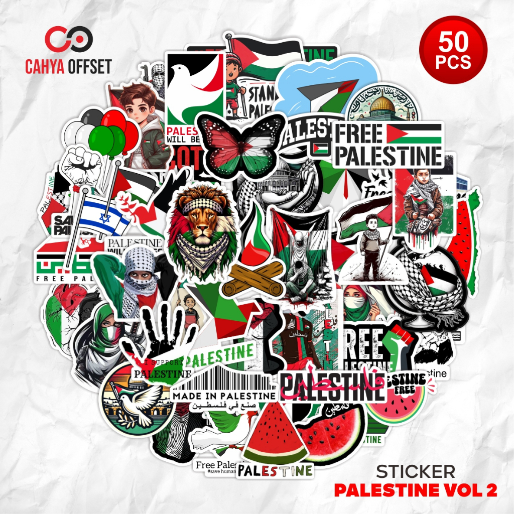 Jual 8.8 COD Stiker Palestine Vol.2 Sticker Vinyl Waterproof Motor ...