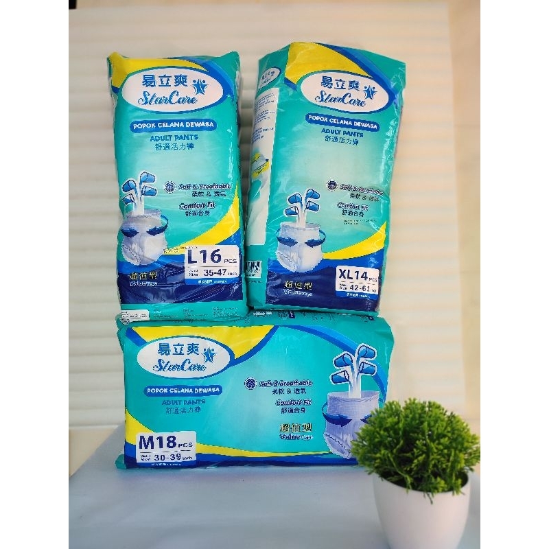 Jual STARCARE Pants Popok Celana Dewasa M18, L16, XL14 | Shopee Indonesia