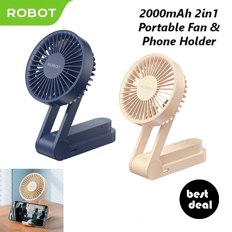 Jual Robot RT-BF22S Portable Mini Fan 2000mAH Kipas Angin Mini Stand ...