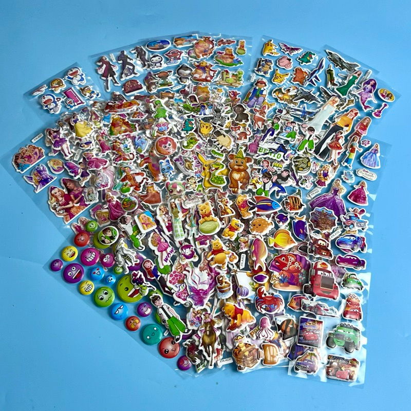 Jual Sticker timbul anak lucu karakter sticker mainan anak perempuan ...