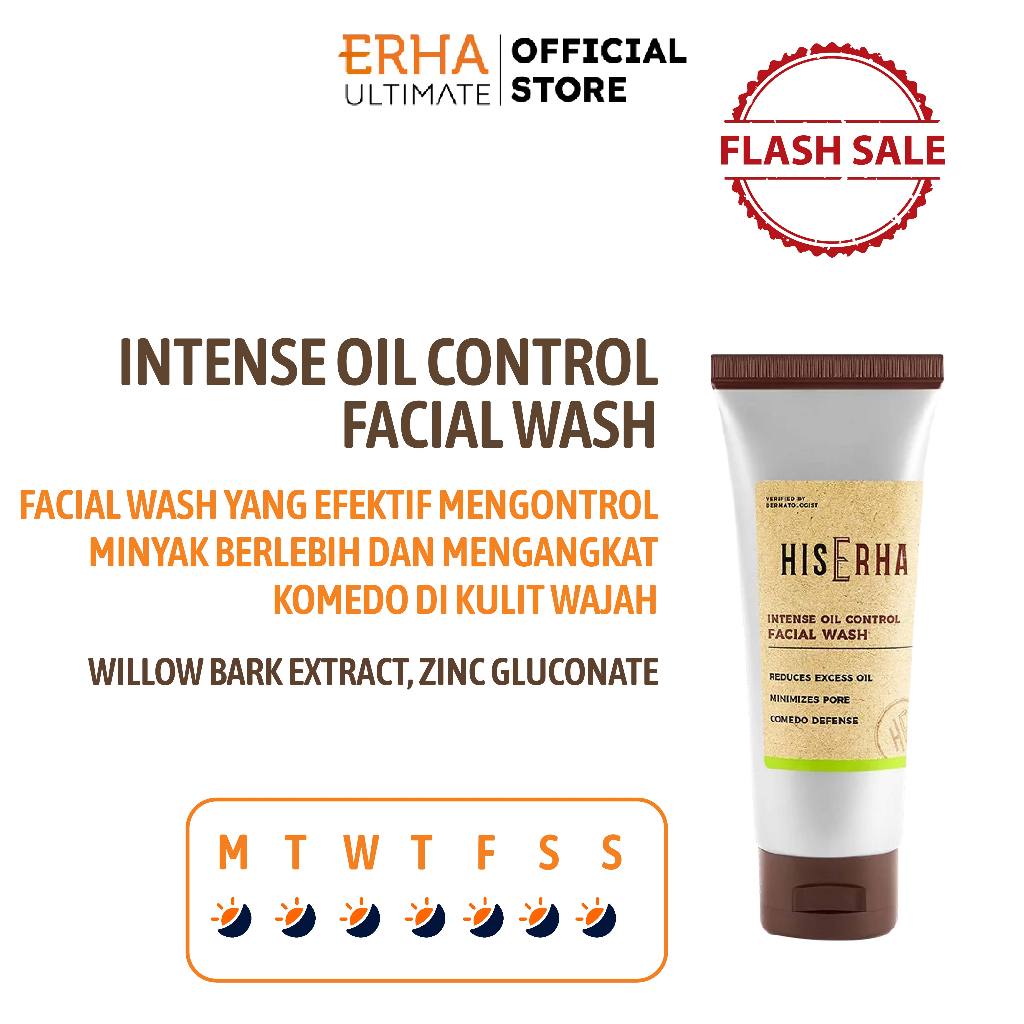 Jual HISERHA Intense Oil Control Facial Wash 100 g | Shopee Indonesia
