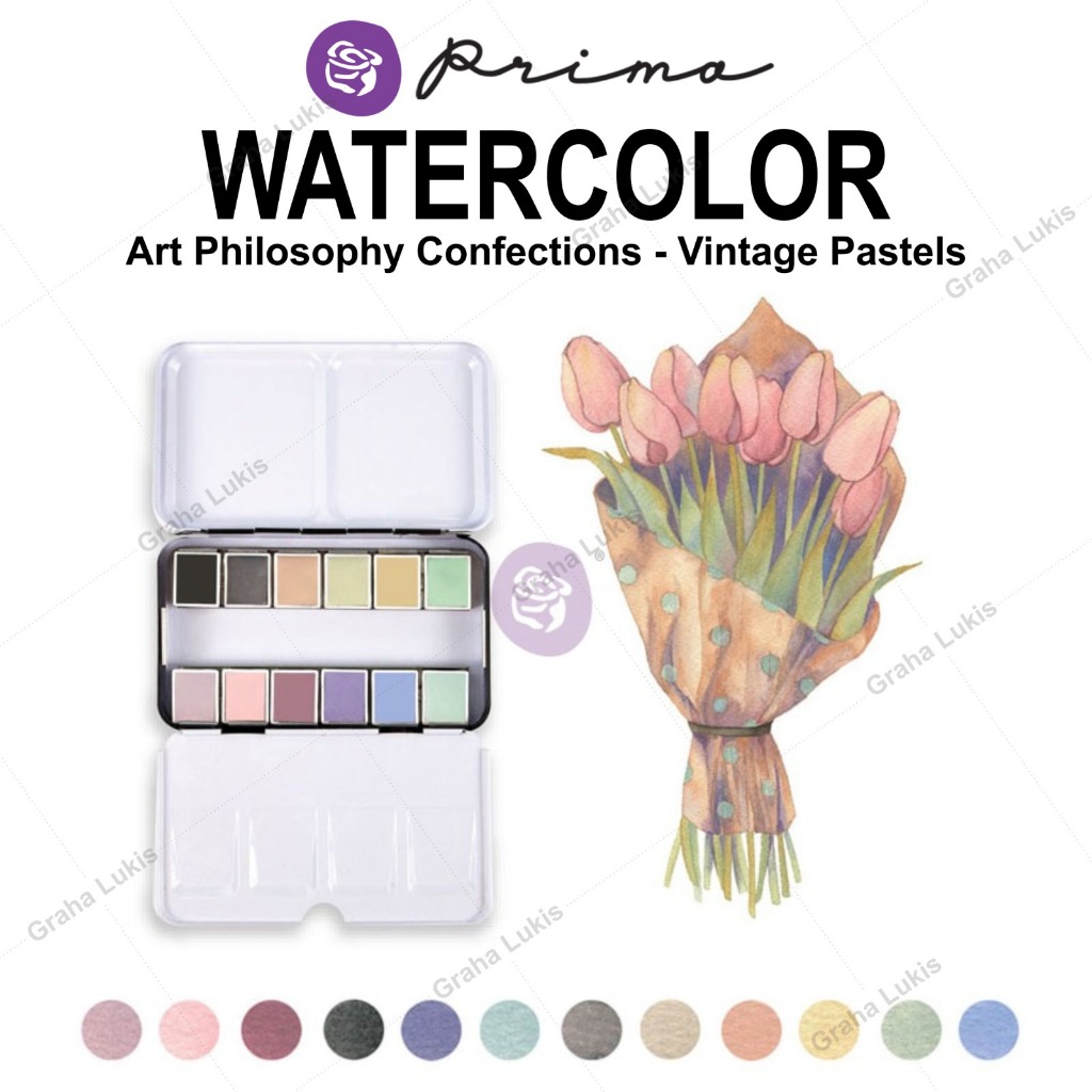 Jual Prima Watercolor - Art Philosophy Watercolor Confections Vintage ...
