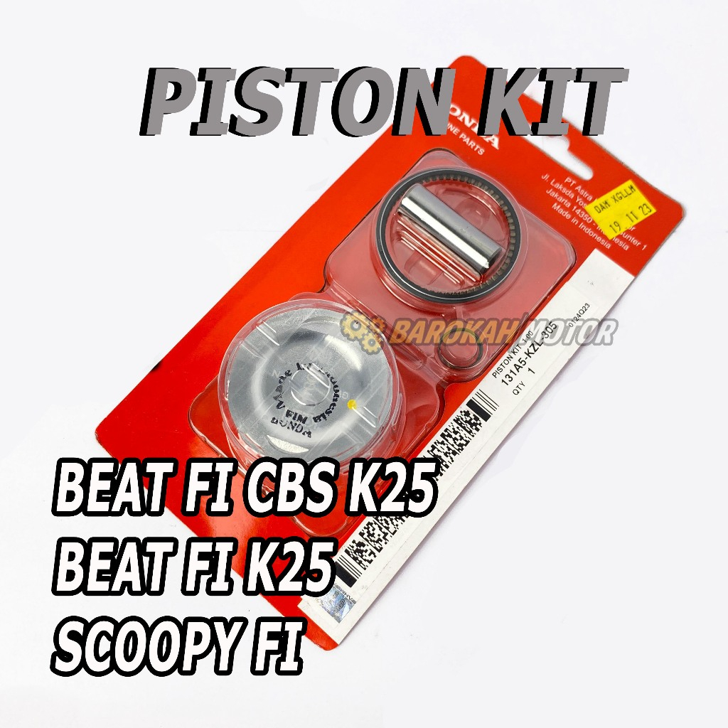 Jual Piston kit Beat Fi Stater kasar Scoopy FI Spacy kode 131A5-KZL-305 ...