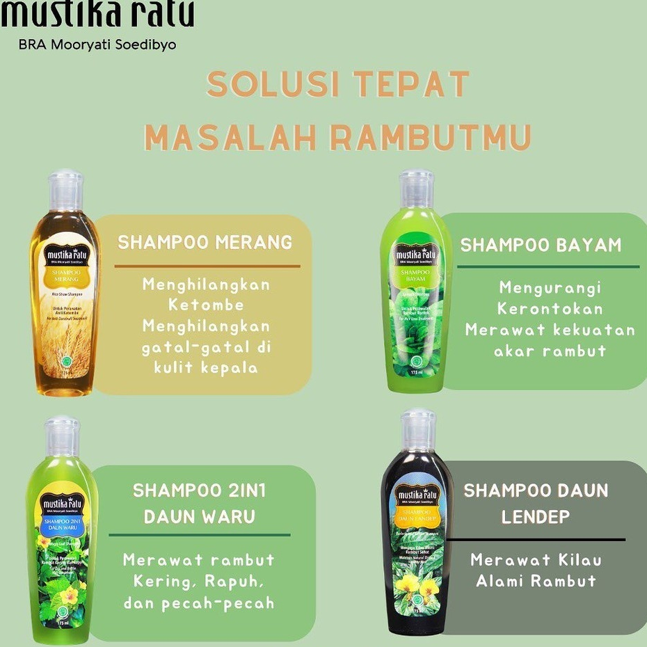 Jual MUSTIKA RATU SHAMPOO ALL VARIANTS 175ml SHAMPOO BAYAM/MERANG ...