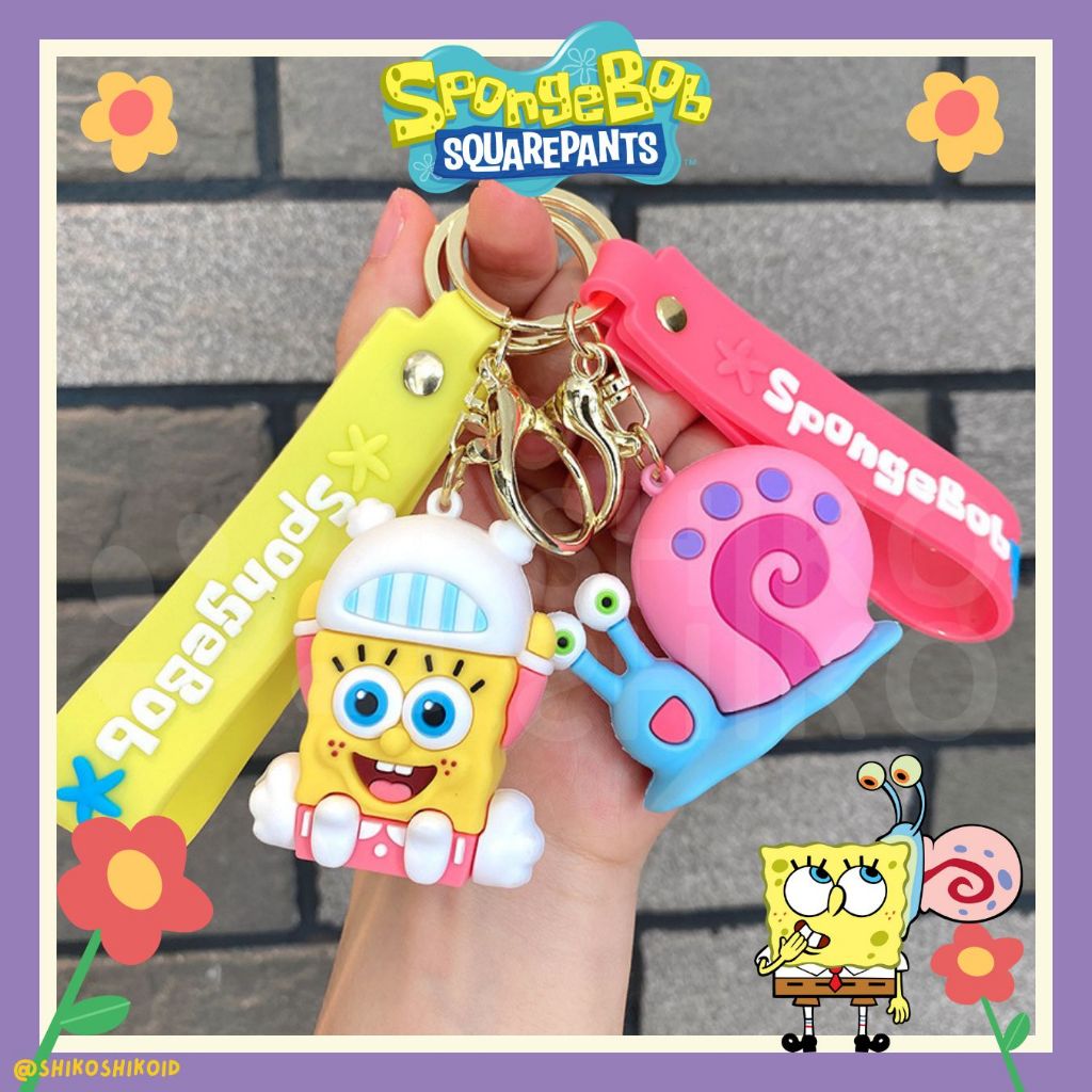 Jual KYCspb Keychain Sponge Bob Baby Cute Gantungan Kunci Spongebob ...