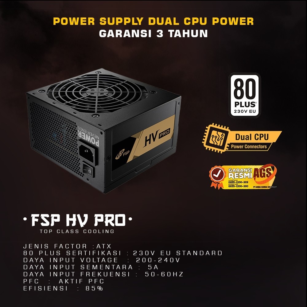 Jual Power Supply PSU FSP HV Pro 650W 80+ Bronze | Shopee Indonesia