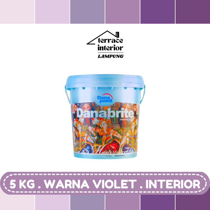Jual Cat Tembok Interior Danapaint Danabrite Warna Violet 5 Kg | Shopee ...
