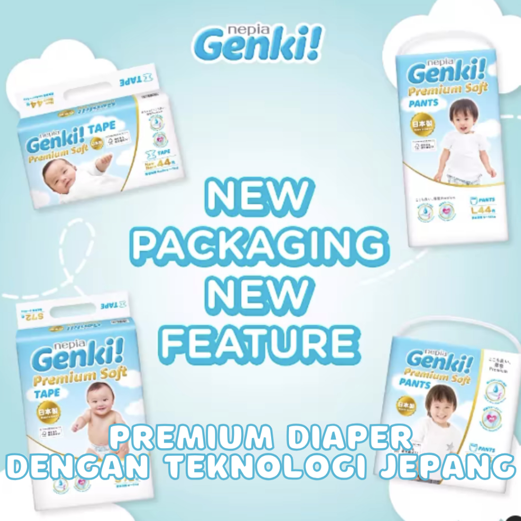 Jual BUNDAALEEFA - Nepia Genki Premium Baby Diapers - Popok Bayi | Shopee Indonesia