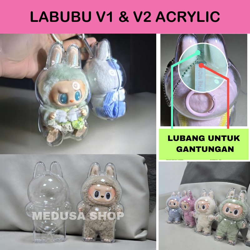 Jual [READY] ACRYLIC Labubu V1 & V2 Have A Seat Macaron Akrilic Hard ...