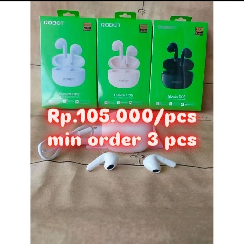 Jual Rp. 105.000 Min 3 Pcs // ROBOT Plybuds T10S TRUE WIRELESS ...