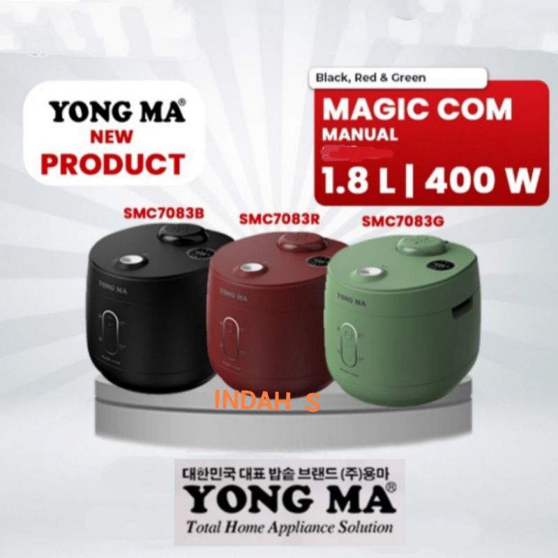 Jual Magic Com YONG MA SMC 7083 Manual 1,8Liter 3in1 YONG MA SMC 7083 BARU ORIGINAL | Shopee ...