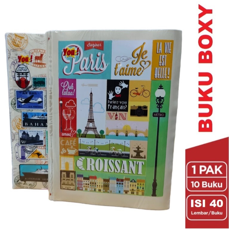 Jual BUKU TULIS BOXY 42 LEMBAR 1 PACK ISI 10 BUKU | Shopee Indonesia