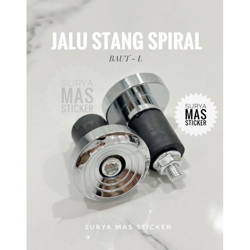 Jual jalu stang model spiral chrome import baut L gepeng motor | Shopee ...